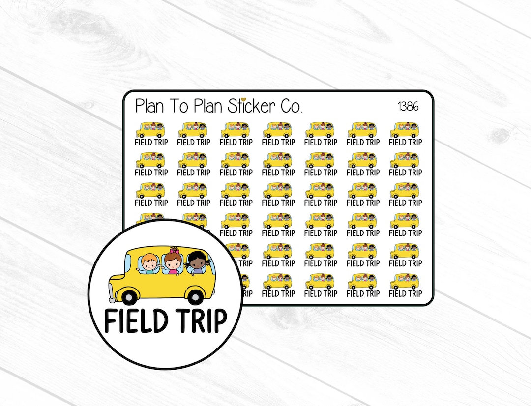 1386~~school Field Trip Planner Stickers. - Etsy