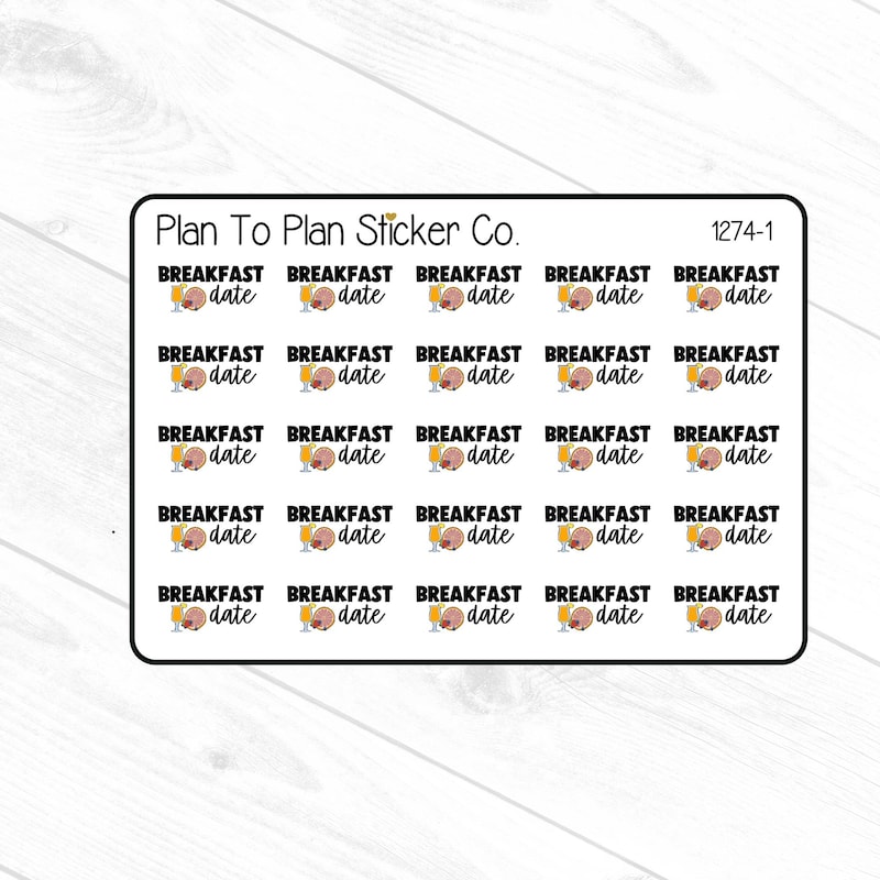Breakfast Tags - Etsy