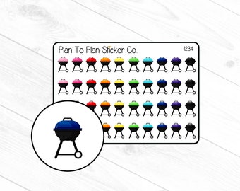 32 Cute Bbq/barbeque/summer/grill Planner Stickers - Etsy