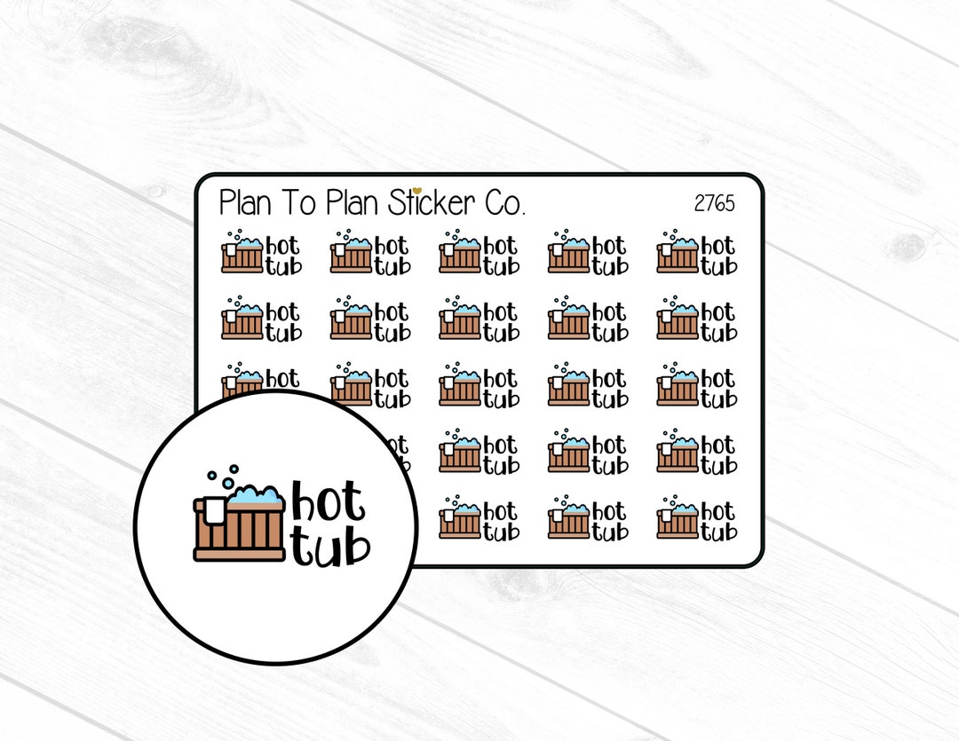 2765~hot Tub Planner Stickers. - Etsy