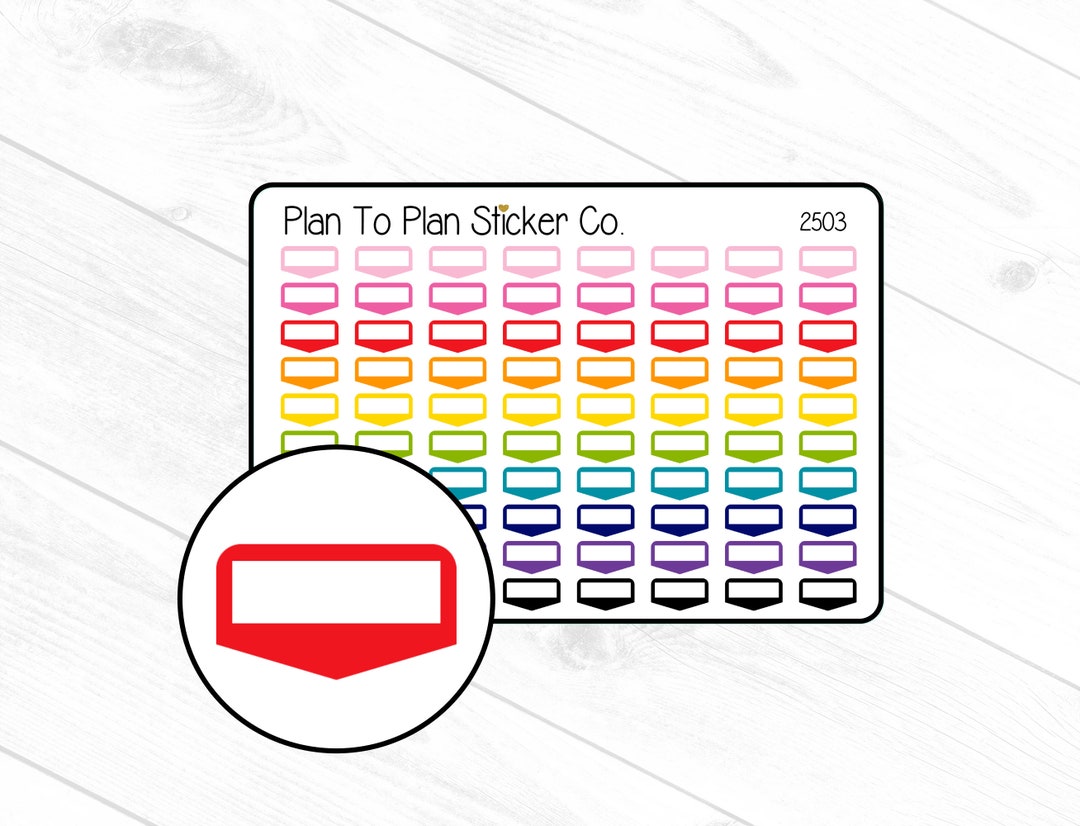 2503pointed Tabs Planner Stickers. - Etsy