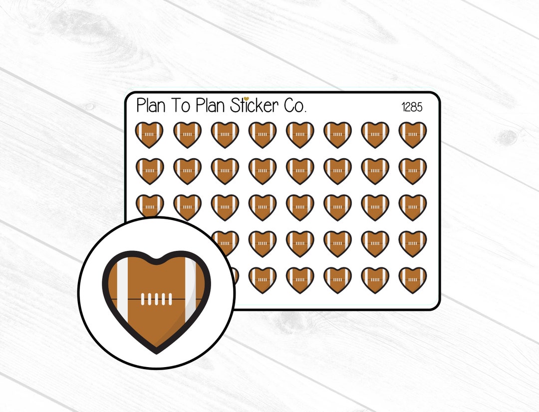1285~~football Game Reminder Planner Stickers - Etsy