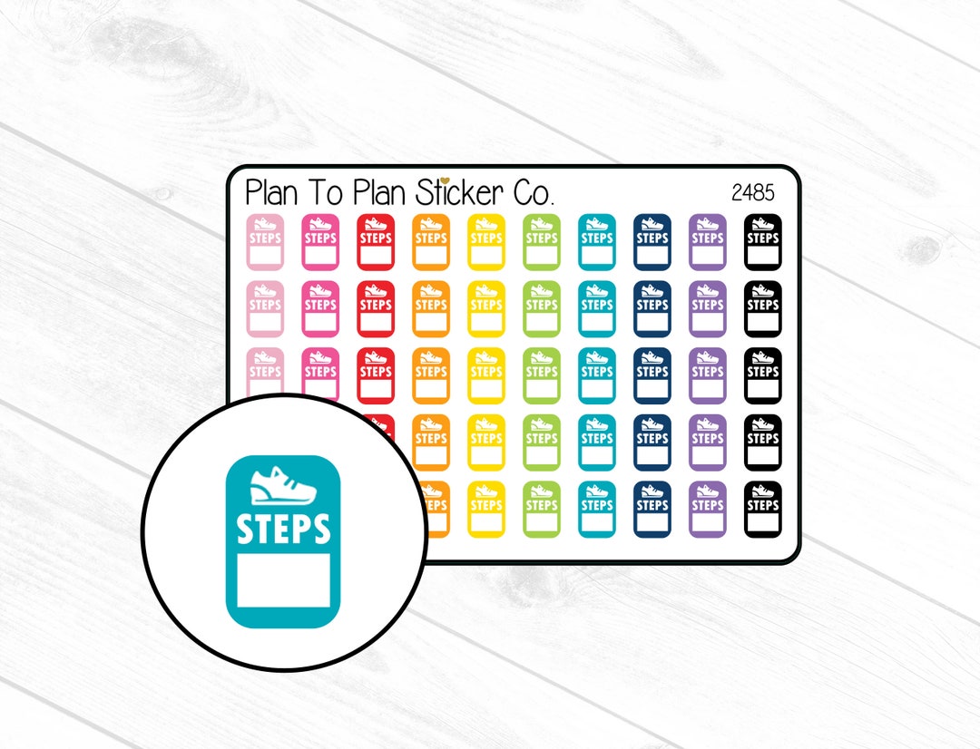 2485~~steps Tracker Planner Stickers. - Etsy