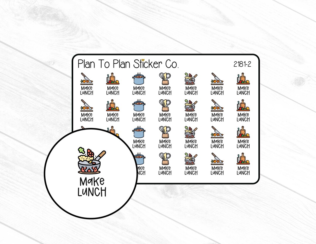 2181-2~~make Lunch Planner Stickers. - Etsy