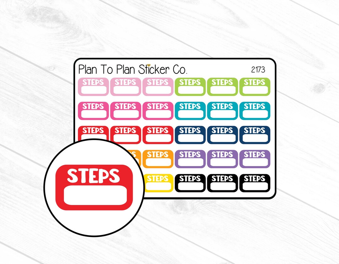 2173~~steps Tracker Planner Stickers. - Etsy