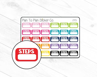Step Tracker Planner Stickers Track Your Steps Fitness - Etsy