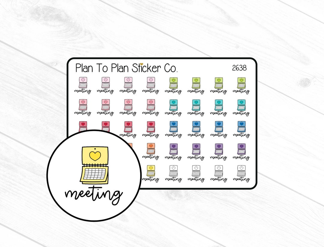 2638~~meeting Reminders Planner Stickers. - Etsy