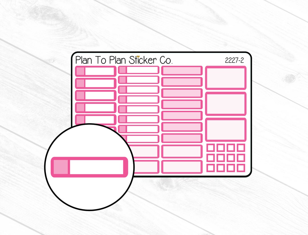 2227-2~~dark Pink Mixed Labels & Boxes Planner Stickers. - Etsy