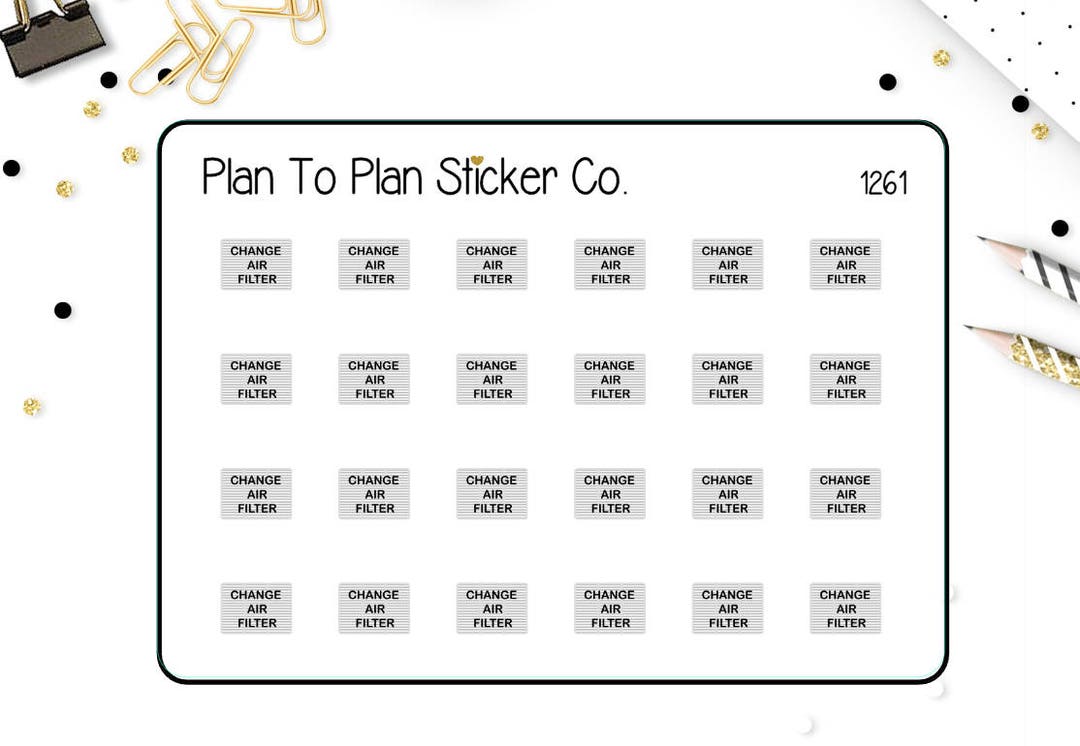 1261change the Air Filter Planner Stickers. - Etsy