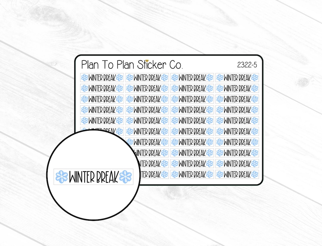 2322-5~~school Winter Break Planner Stickers. - Etsy