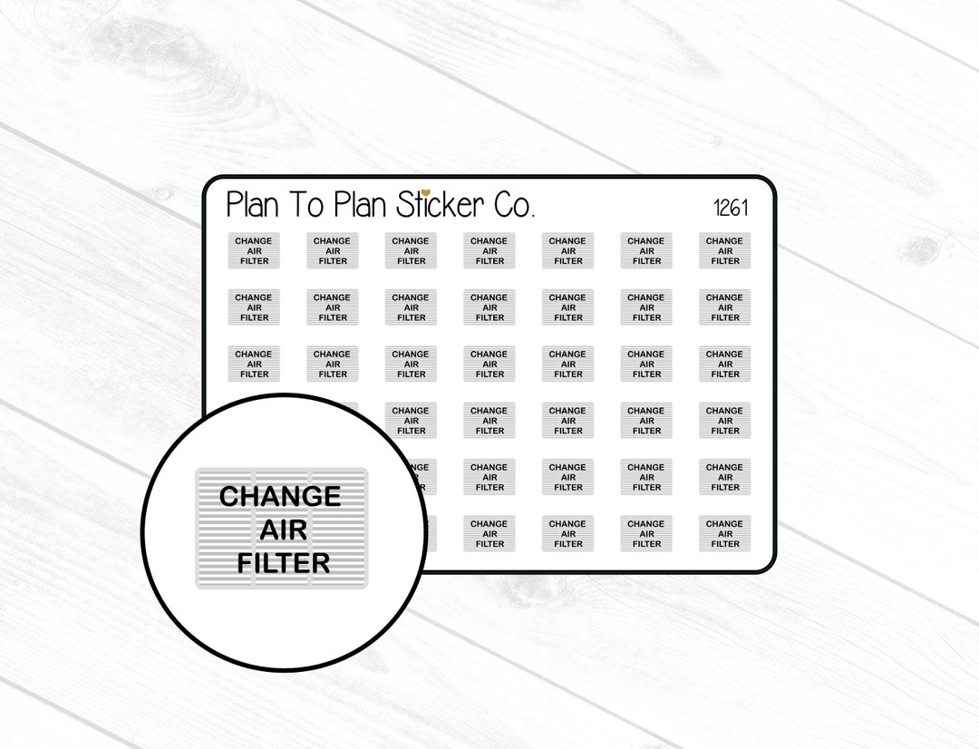 1261~~change the Air Filter Planner Stickers. - Etsy