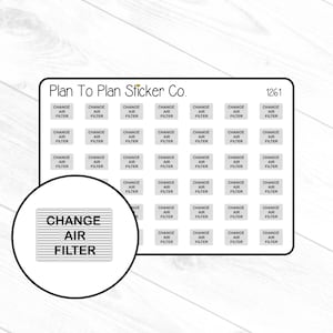1261~~change the Air Filter Planner Stickers. - Etsy