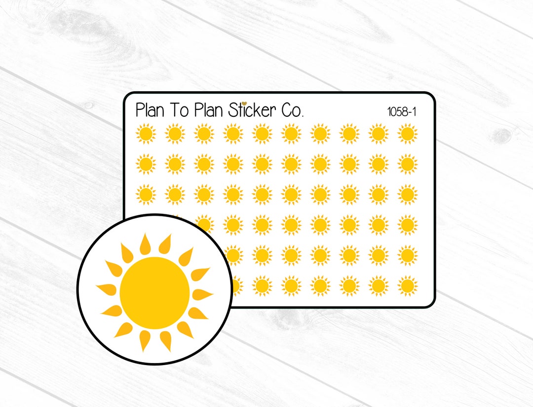 1058-1~~ Sunny Weather Trackers Planner Stickers. - Etsy