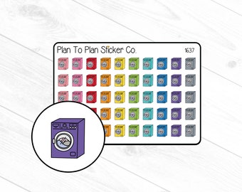 Doodle Icons 046 Washing Machine Planner Stickers Cleaning Stickers ...