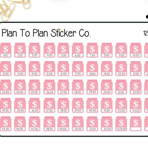 129152 Week Savings Tracker Planner Stickers. - Etsy
