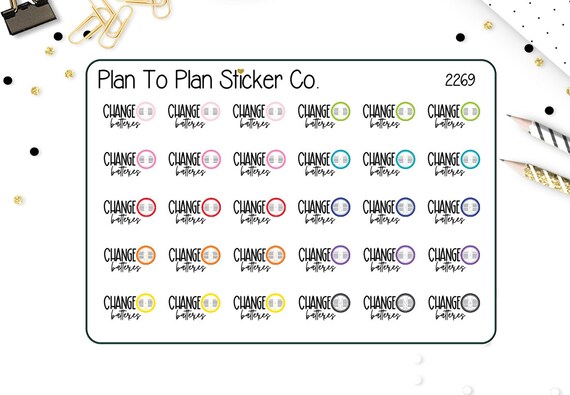 2269change Batteries Smoke Detector Planner Stickers. | Etsy