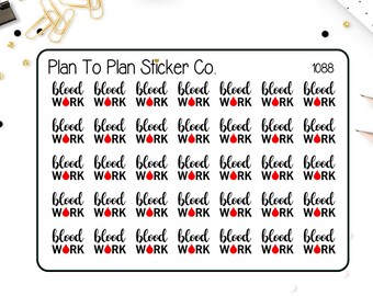 Blood Work Stickers - Etsy