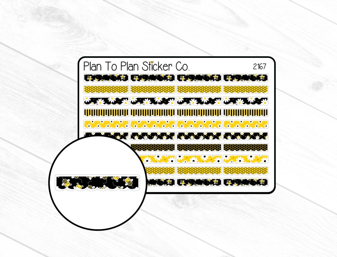 2167bumble Bee Dividers Planner Stickers. - Etsy
