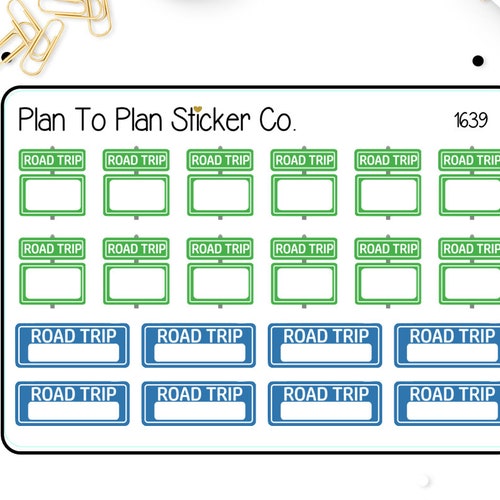 Road Trip Planner Stickers Road Trip Stickers Road - Etsy