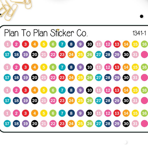 Date Dots Stickers - Etsy