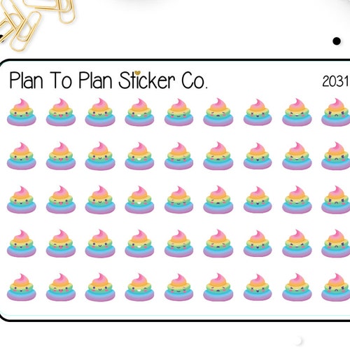 Poop Emoji Stickers 1/2 Each Planner Stickers Poop - Etsy