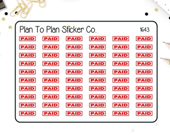 Bill Paid Stickers - Etsy