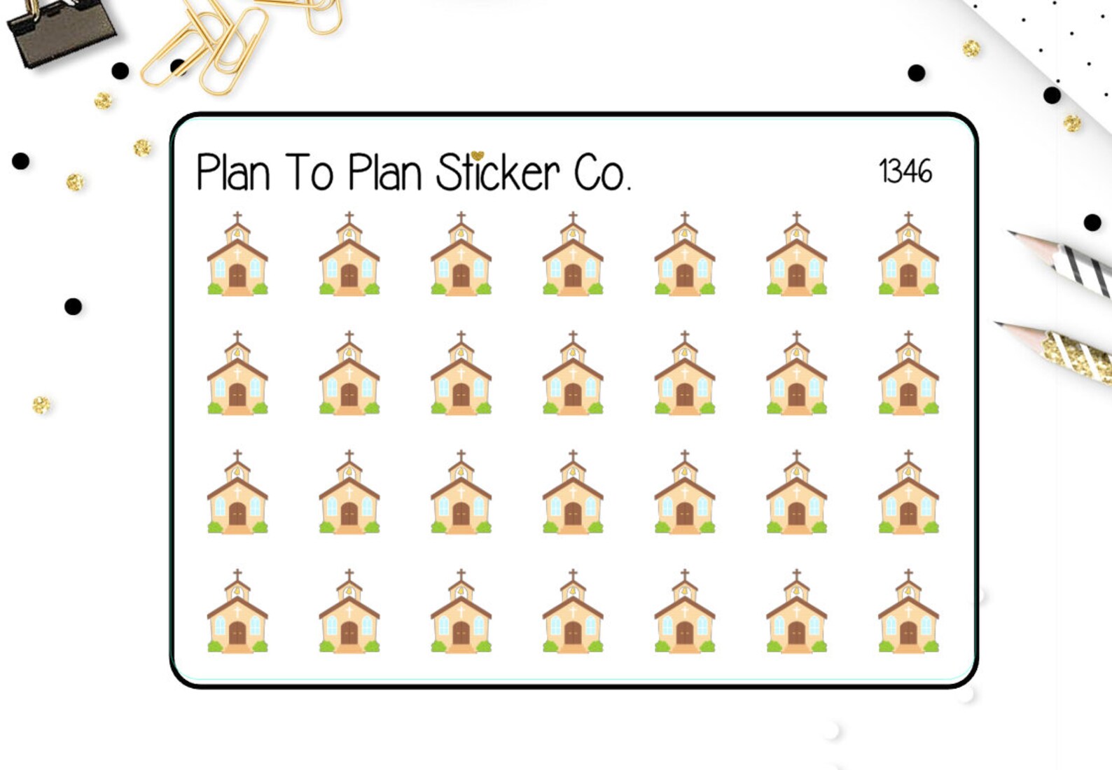 1346church Planner Stickers. - Etsy
