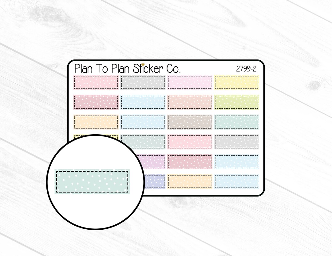 2799-2~~pastel Quarter Box Planner Stickers. - Etsy