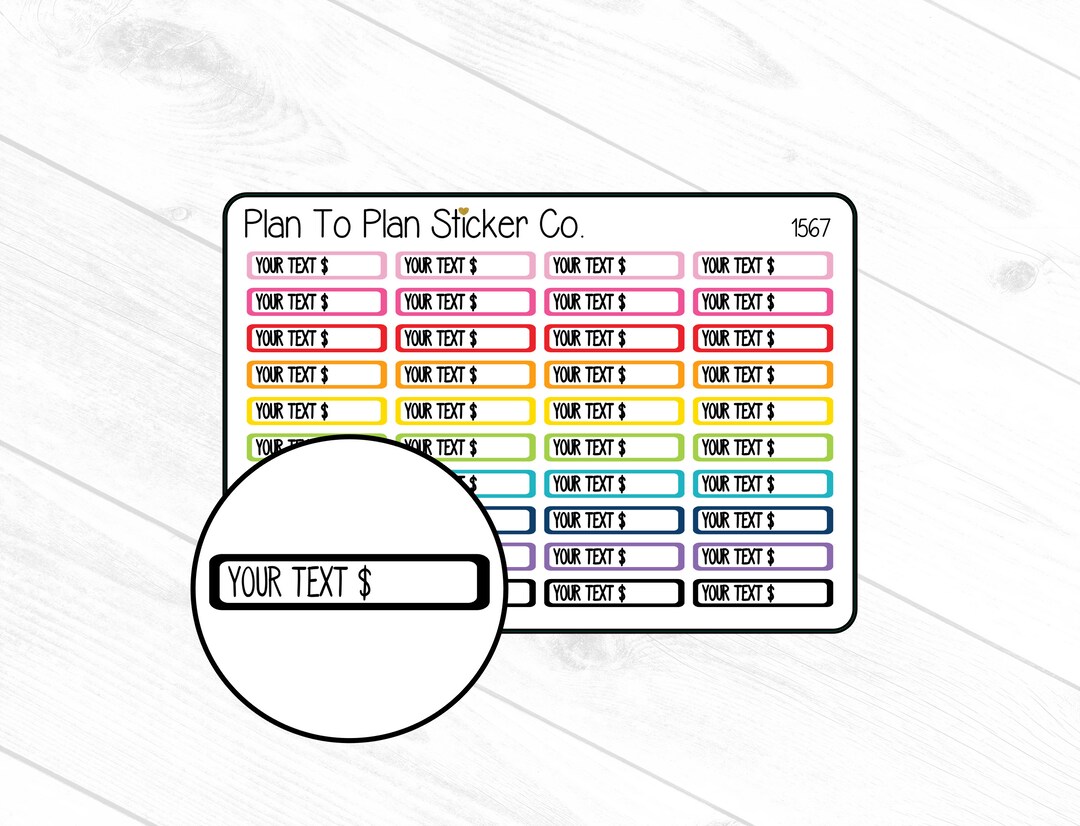 1567~~custom Bill Reminder Planner Stickers - Etsy