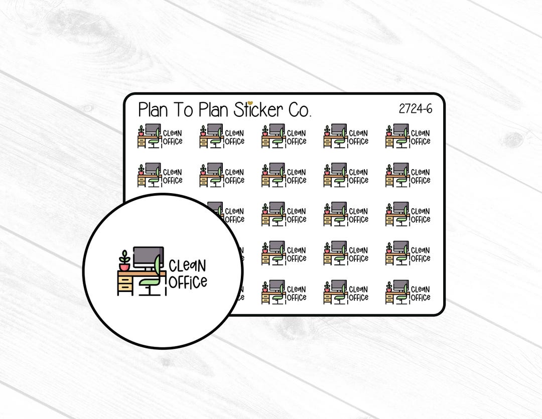 2724-6~~clean Office Planner Stickers. - Etsy