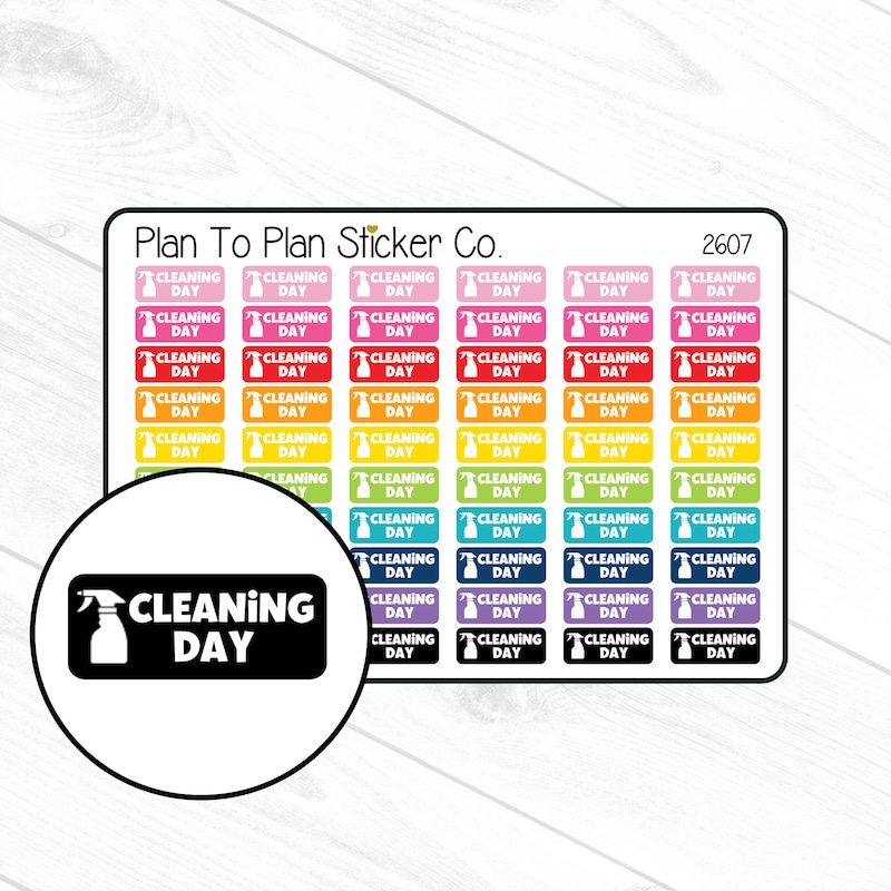 Cleaning Planner Stickers - Etsy
