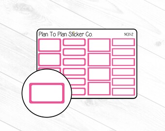 Spring Rainbow Mixed Boxes Planner Stickers Half Boxes - Etsy