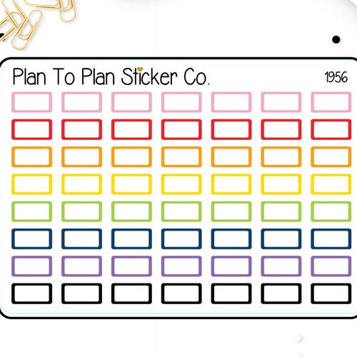Planner Boxes Stickers Border Frame Planner Boxes for - Etsy
