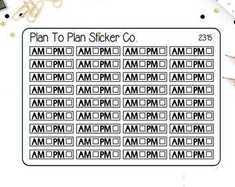 Am and Pm Stickers - Etsy