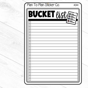 4044~~bucket List Tracker Planner Stickers. - Etsy