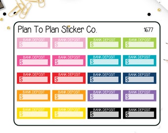 Deposit Stickers - Etsy
