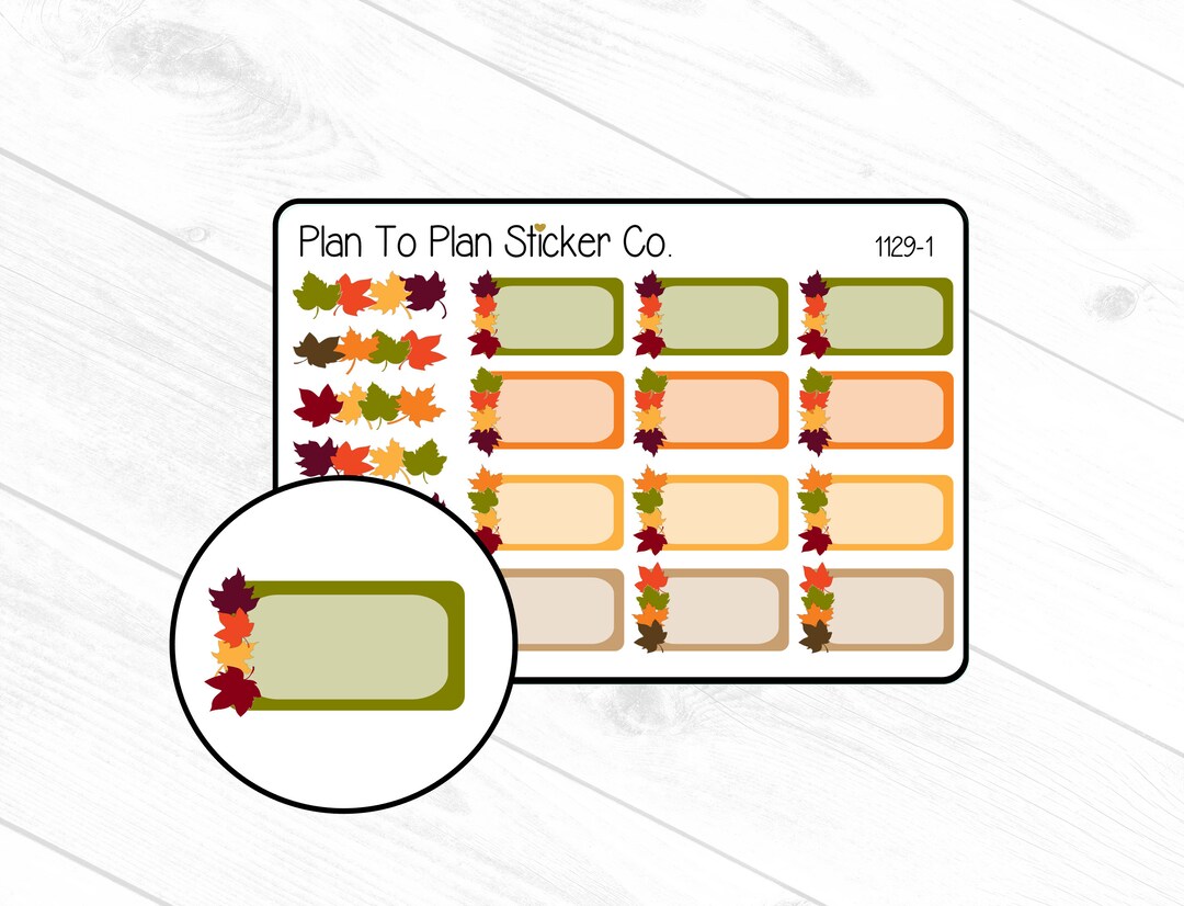 1129-1~~fall Boxes & Dividers Planner Stickers. - Etsy