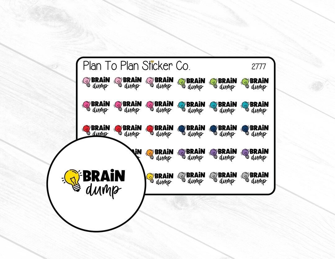 2777~~brain Dump Planner Stickers. - Etsy
