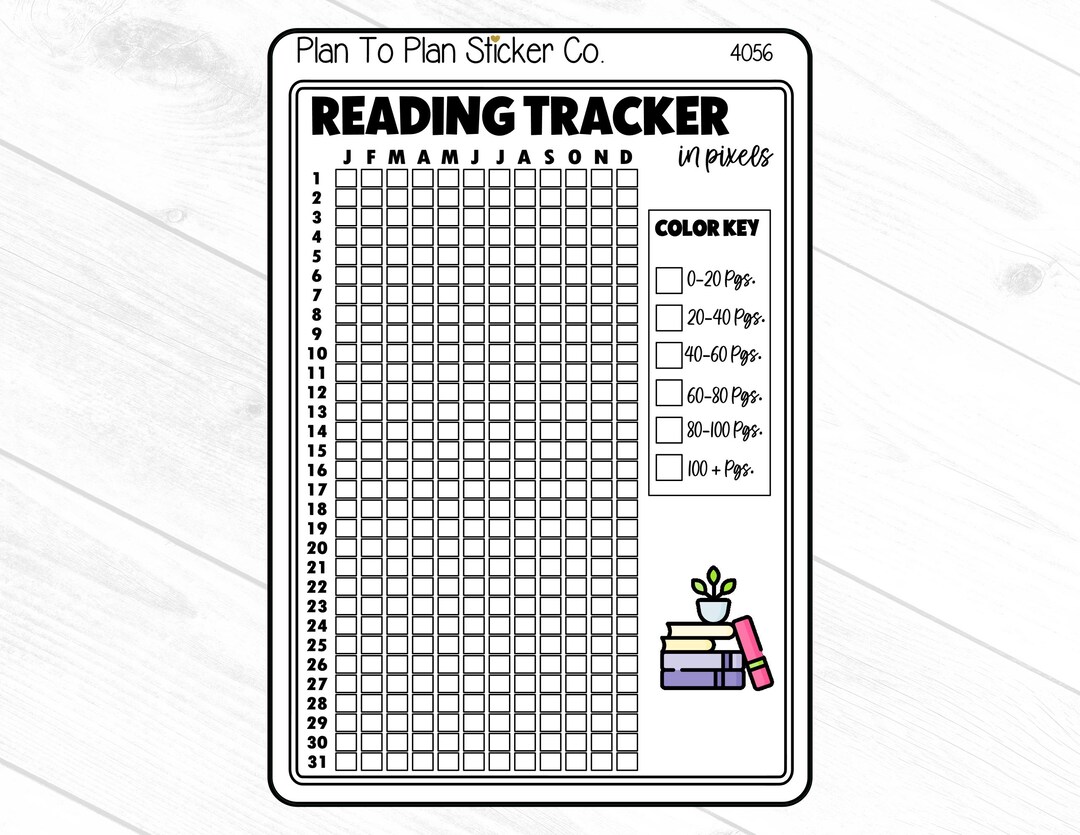 4056~~reading Tracker Planner Stickers. - Etsy