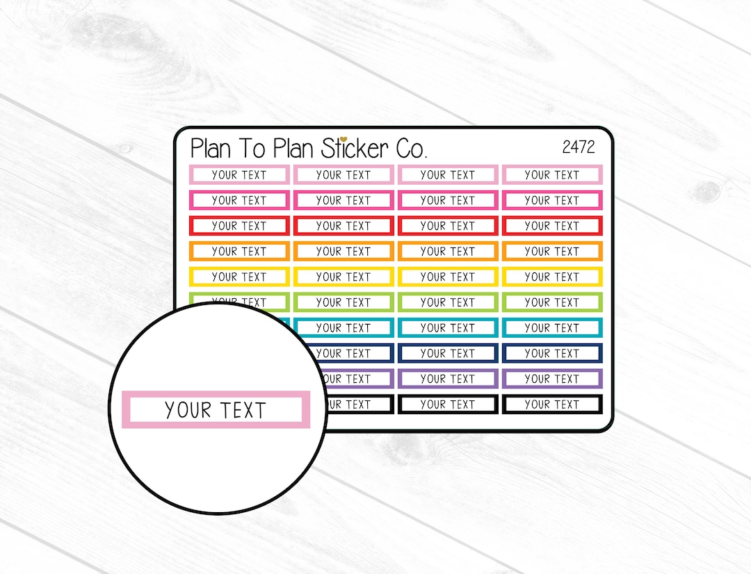 2472~~custom Labels Planner Stickers - Etsy