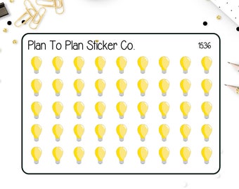 65 Cute Light Bulb/bright Idea/idea Planner Stickers - Etsy
