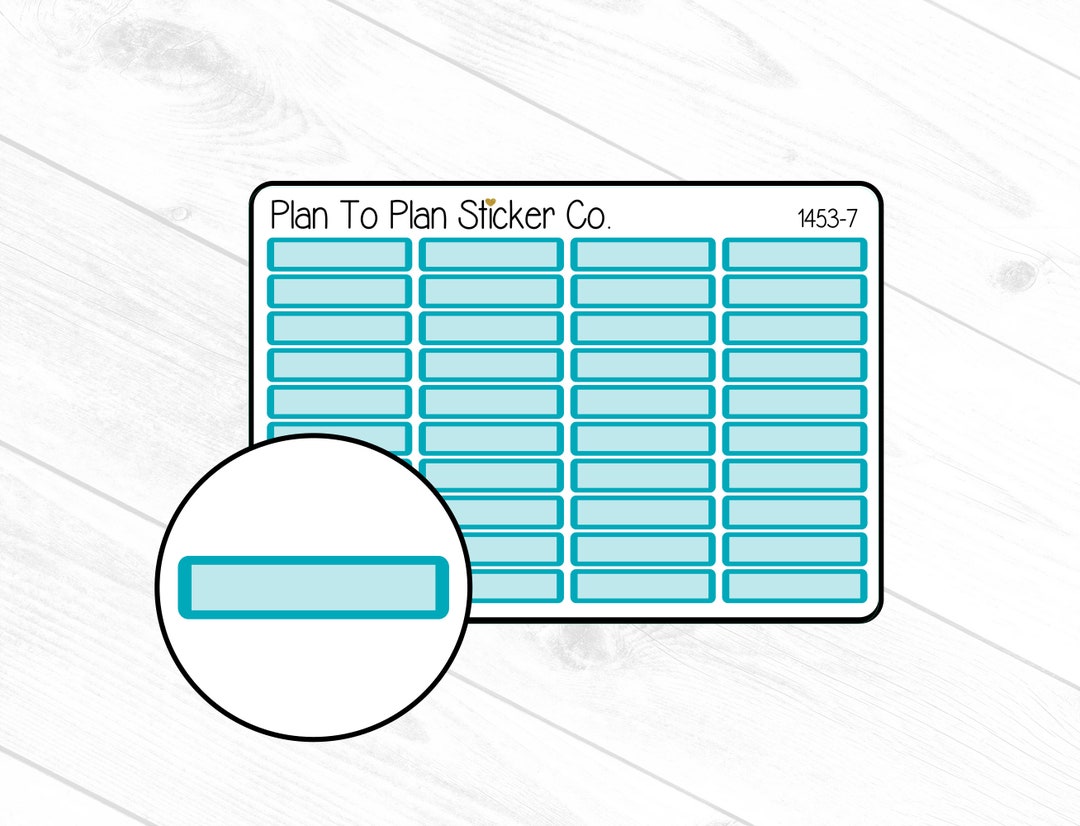 1453-7~~turquoise Rounded Labels Planner Stickers. - Etsy