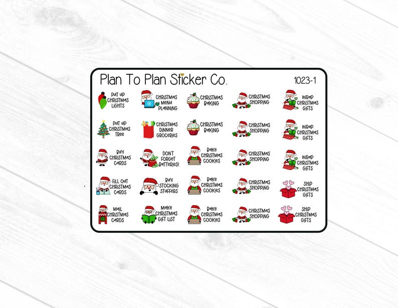1023-1~~holiday/christmas Planning Planner Stickers. - Etsy