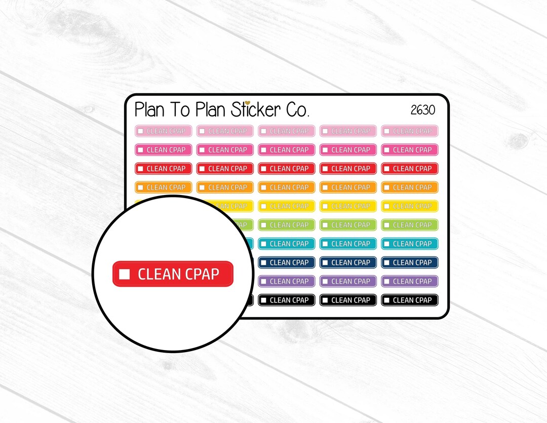 2630~~clean CPAP Planner Stickers. - Etsy