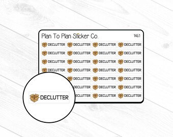 Declutter Mini Script Stickers Small Stickers Planner - Etsy