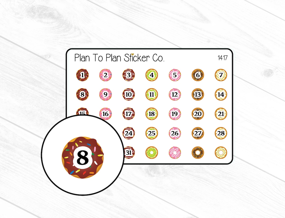 1417~~donut Date Covers Planner Stickers. - Etsy