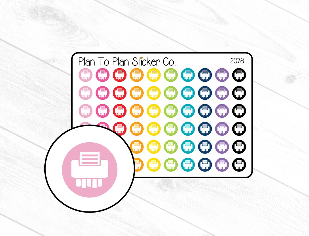 2078~~paper Shredder Icon Planner Stickers. - Etsy