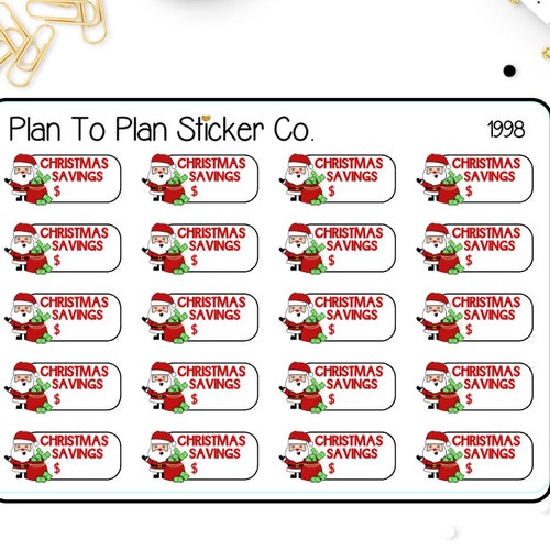 BLANK Savings Challenge Planner Stickers 52 Week Money - Etsy