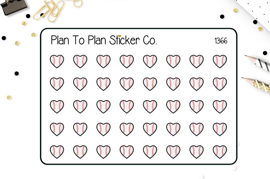 1366Baseball Game Practice Reminder Planner Stickers | Etsy