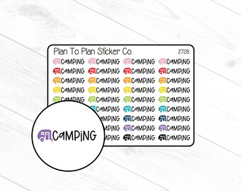 Camping Stickers, Caravan Planner Stickers, Camper Sticker, Glamping ...